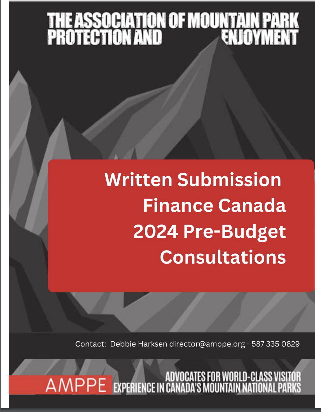 AMPPE's Pre-Budget Submission | AMPPE